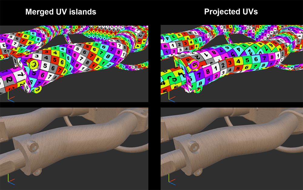 Continuous UVs from CAD Models